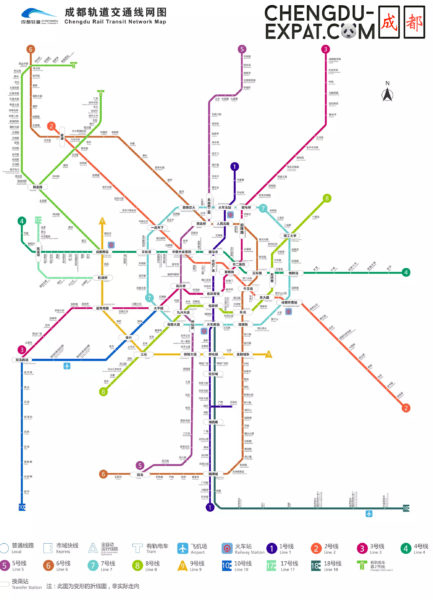 2020 Chengdu Metro Map and Timetable | Chengdu-Expat.com
